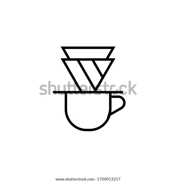 V60 Icon Vector Illustration Outline Style Stock Vector (Royalty Free ...