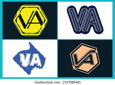 Va Letter Logo Icon Design Template Stock Vector (Royalty Free ...