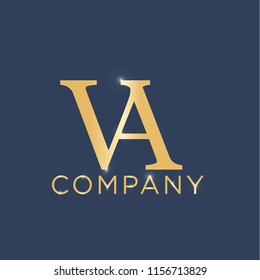Va Logo Design Template Luxury Gold: เวกเตอร์สต็อก (ปลอดค่าลิขสิทธิ์ ...