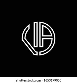 Va Monogram Logo Circle Ribbon Style Stock Vector (Royalty Free ...