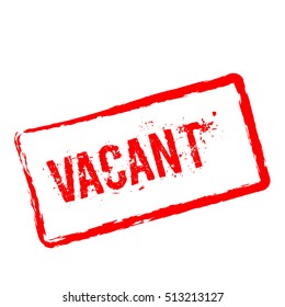 Vacant Red Rubber Stamp Isolated On Stock Vector (Royalty Free ...
