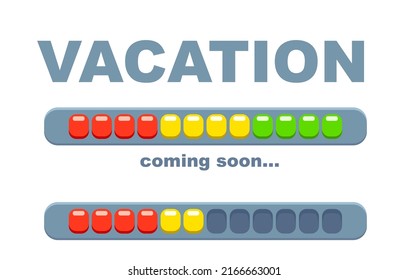 Vacation Coming Soon Illustration Loading Vector Stock Vector (Royalty ...