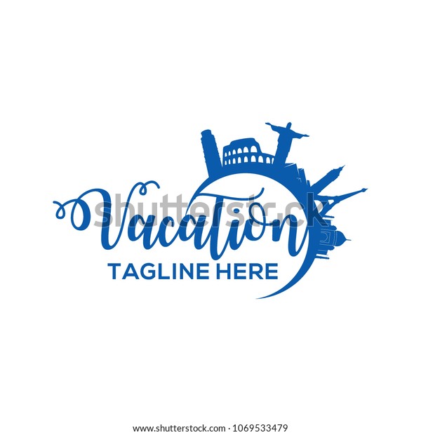 Vacation Logo Design Stock Vector (Royalty Free) 1069533479 | Shutterstock
