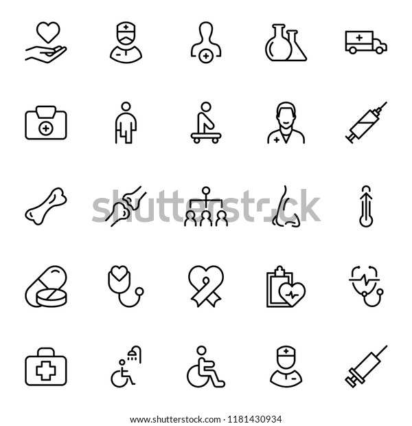 Vaccination Icon Set Collection Vector Symbols Stock Vector (Royalty ...