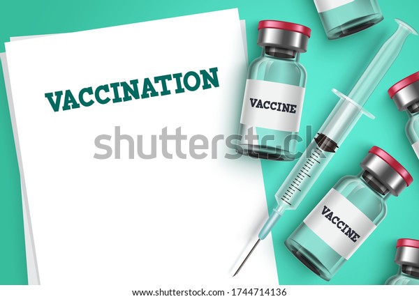 Vaccination Vector Background Template Vaccine Shot Stock Vector ...