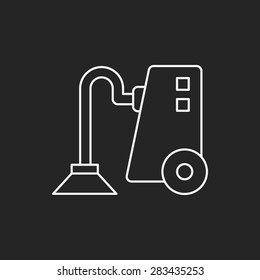 Vacuum Cleaner Line Icon Stock Vector (Royalty Free) 283435253 ...