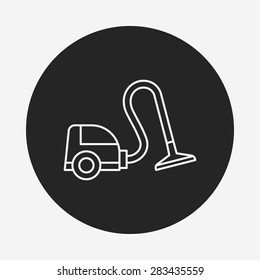 Vacuum Cleaner Line Icon Stock Vector (Royalty Free) 283435559 ...