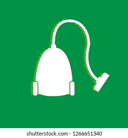 Vacuum Cleaner Sign Vector White Flat Stock Vector (Royalty Free ...