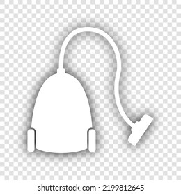 Vacuum Cleaner Sign White Icon Dropped Stock Vector (Royalty Free ...
