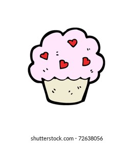 Valentine Cupcake Cartoon Stock Vector (Royalty Free) 72638056 ...