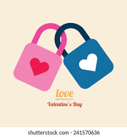 Valentine Heart Lock Symbol Stock Vector (Royalty Free) 241570636 ...