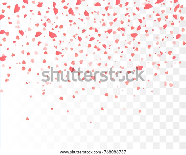 Valentines Day Background Confetti Hearts Petals Stock Vector (Royalty ...