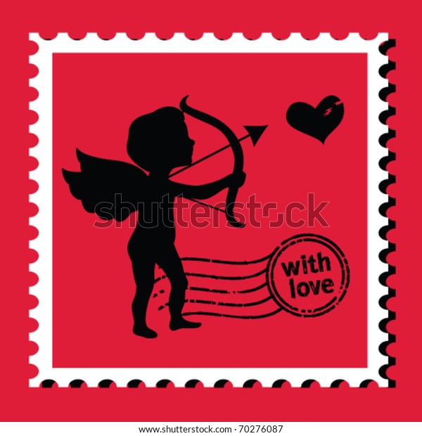 Valentines Day Stamp Stock Vector (Royalty Free) 70276087 | Shutterstock