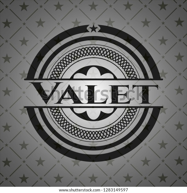 Valet Realistic Black Emblem Stock Vector (Royalty Free) 1283149597 ...