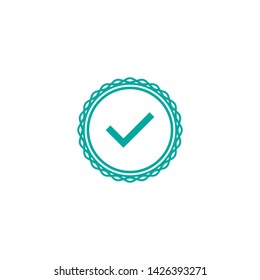 Check Mark Valid Seal Icon Blue: เวกเตอร์สต็อก (ปลอดค่าลิขสิทธิ์ ...