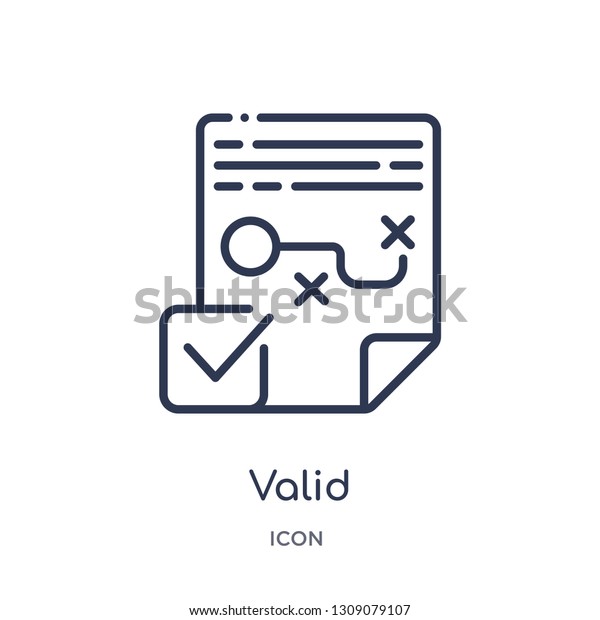 valid icon from startup stategy and success outline collection. Thin ...