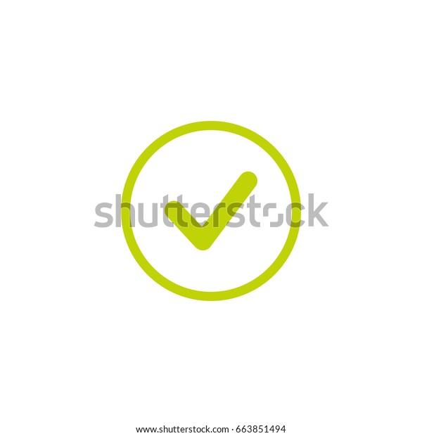 Valid Seal Icon Green Circle Green Stock Vector (Royalty Free ...