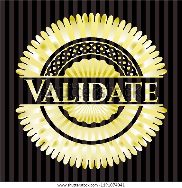 Validate Golden Badge: vector de stock (libre de regalías) 1191074041 ...