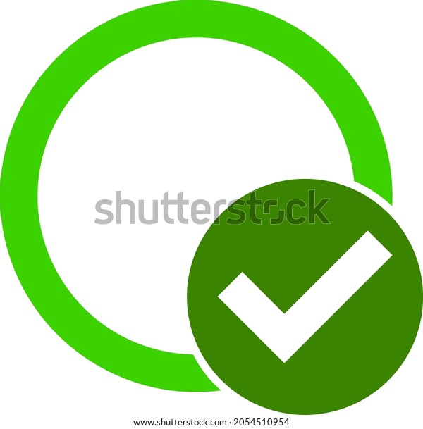 Validation Circle Vector Illustration Flat Illustration Stock Vector ...