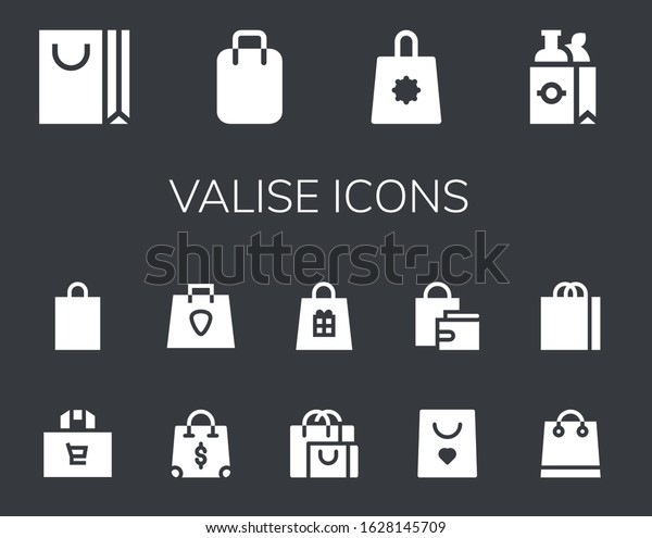 Valise Icon Set 14 Filled Valise Stock Vector (Royalty Free) 1628145709 ...