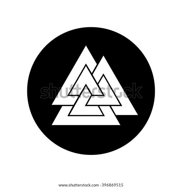 Valknut Symbol Circle Vector Illustration Stock Vector (Royalty Free ...