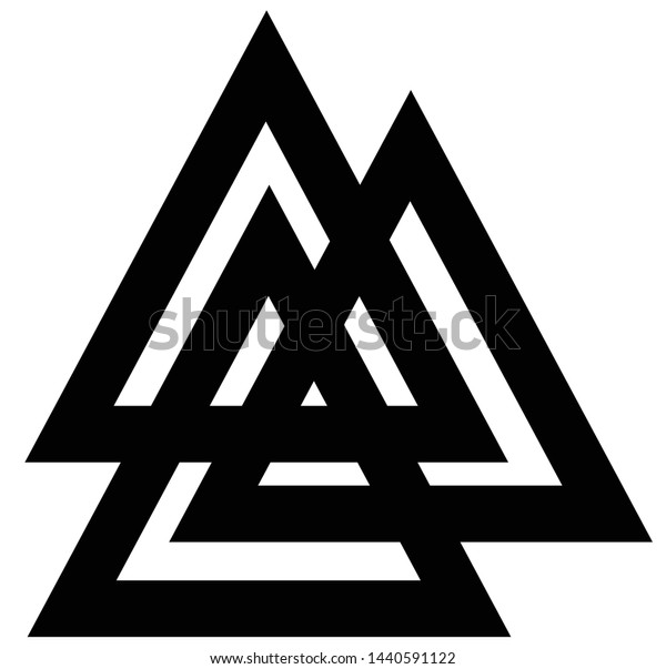 Valknut Symbol Logo Blue Colored Stock Vector (Royalty Free) 1440591122 ...
