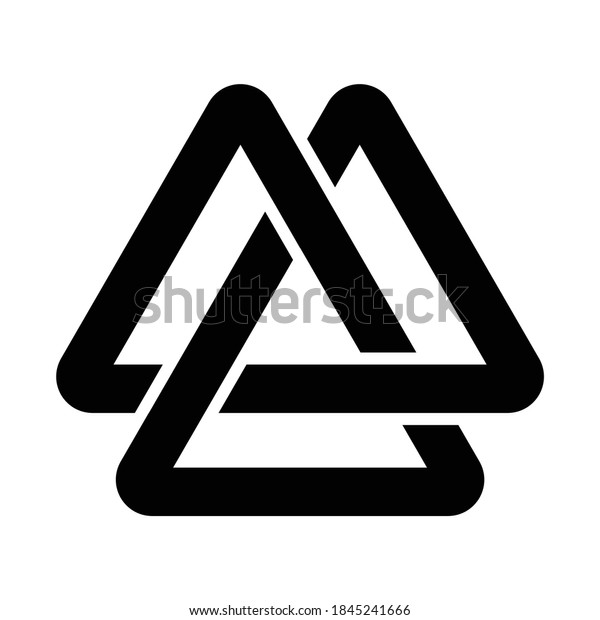 Valknut Triangles Viking Age Symbol Scandinavian Stock Vector (Royalty ...