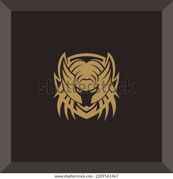 Valkyrie Head Simple Logo Symbol Icon Stock Vector (Royalty Free ...