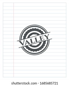 Valley Pencil Strokes Emblem Vector Illustration Stock Vector (Royalty ...