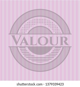 Valour Badge Pink Background Stock Vector (Royalty Free) 1379339423 ...