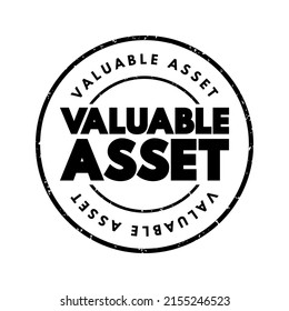 Valuable Asset Text Stamp Concept Background Stock Vector (Royalty Free ...