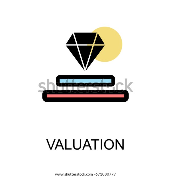 Valuation Icon Diamond On White Background Stock Vector (Royalty Free ...