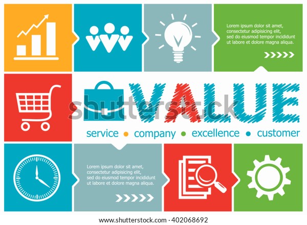 Value Design Illustration Concepts Business Consulting Stock Vector ...