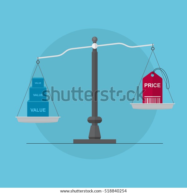 Value Price Balance On Scale Stock Vector (Royalty Free) 518840254 ...