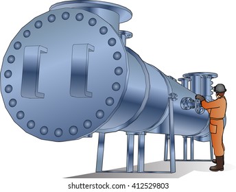 Valve Gas Worker Stock Vector (Royalty Free) 412529803 | Shutterstock