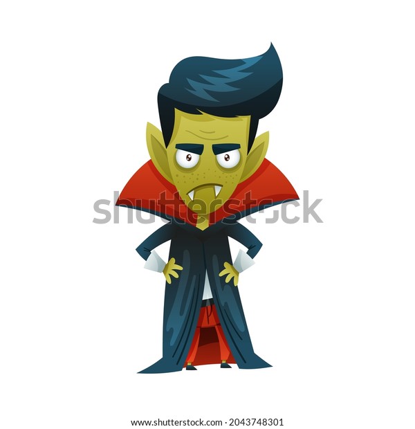 Vampire Count Dracula Cloak Halloween Character Stock Vector (Royalty ...