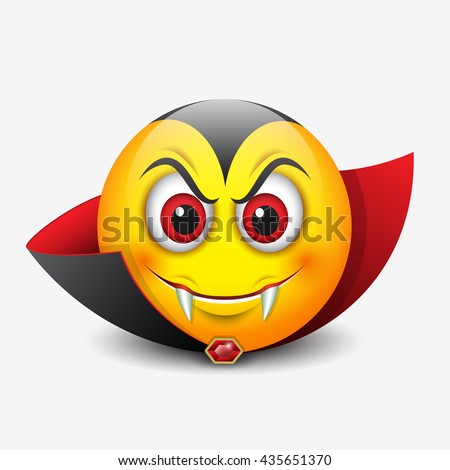Vampire Emoticon Emoji Smiley Vector Illustration Stock Vector (Royalty ...