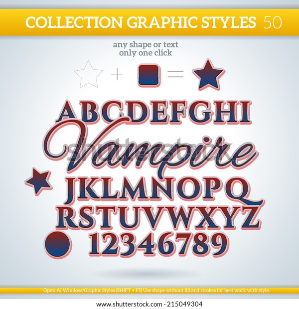 Vampire Graphic Styles Design Graphic Styles Stock Vector (Royalty Free ...
