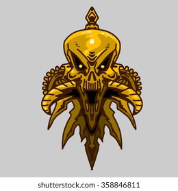 Vampire Skull Stock Vector (Royalty Free) 358846811