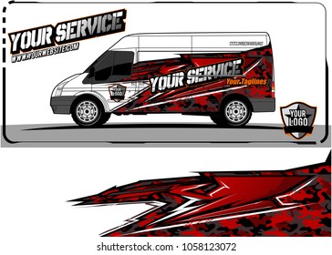 Van Graphic Kit Abstract Racing Graphic Stock Vector (Royalty Free ...