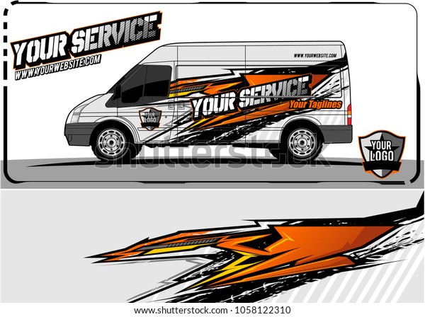Van Graphic Kit Abstract Racing Graphic Stock Vector (Royalty Free ...