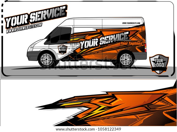 Van Graphic Kit Abstract Racing Graphic Stock Vector (Royalty Free ...