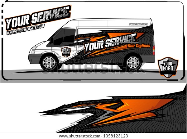 Van Graphic Kit Abstract Racing Graphic Stock Vector (Royalty Free ...