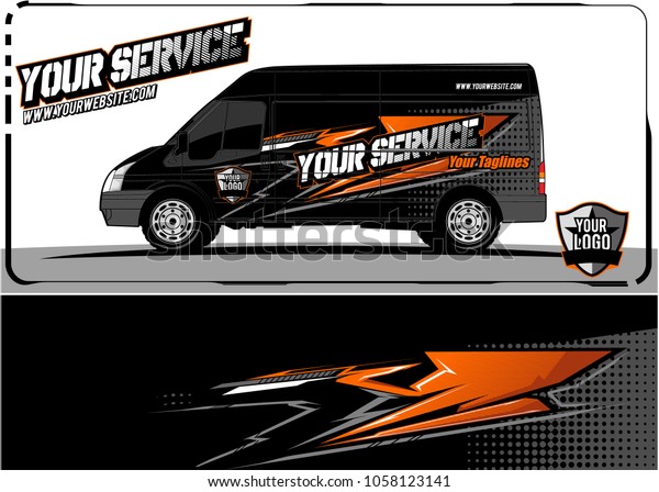 Van Graphic Kit Abstract Racing Graphic Stock Vector (Royalty Free ...