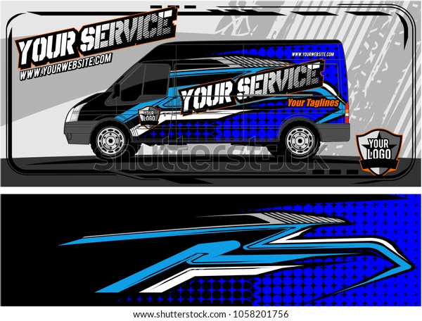 Van Graphic Kit Modern Vehicle Graphic: เวกเตอร์สต็อก (ปลอดค่าลิขสิทธิ์ ...