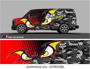Van Graphic Vector Abstract Cartoon Eyes Stock Vector (Royalty Free ...