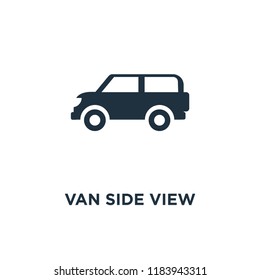 Vektor Stok Van Side View Icon Black Filled (Tanpa Royalti) 1183943311 ...