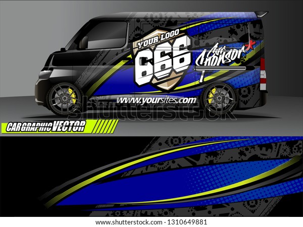 Van Sticker Decal Design Simple Lines Stock Vector (Royalty Free ...