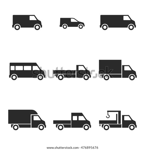 Van Truck Vector Icons Simple Illustration Stock Vector (Royalty Free ...