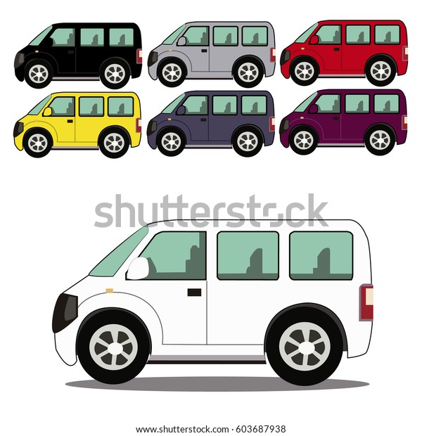 Van Vector Car Stock Vector (Royalty Free) 603687938